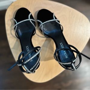 Nina Ricci | Shoes | Elegant Nina Ricci Crystals Black Pumps 65 | Poshmark